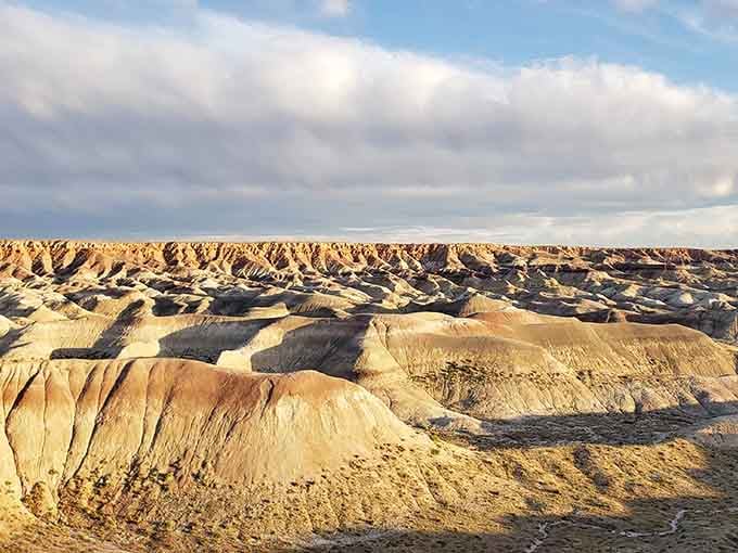 The Little Painted Desert's layered formations look like nature's own abstract painting, created over millions of patient years.