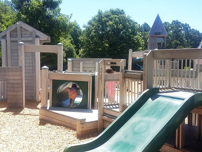Tunnels, towers, and turrets transform ordinary playground equipment into a castle worthy of any kid's imagination.