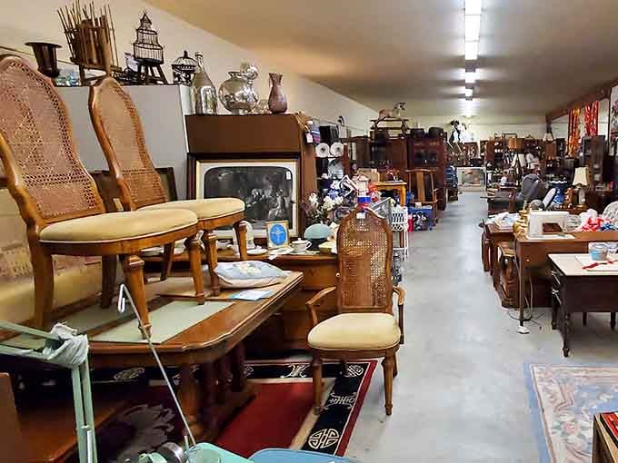 Cane-backed chairs and polished tables that have witnessed countless family dinners now wait patiently for their next chapter to begin.