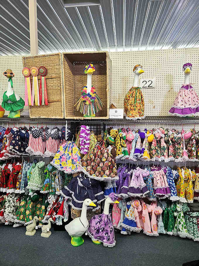 These handmade goose costumes prove that creativity knows no bounds when talented crafters set up shop at flea markets.