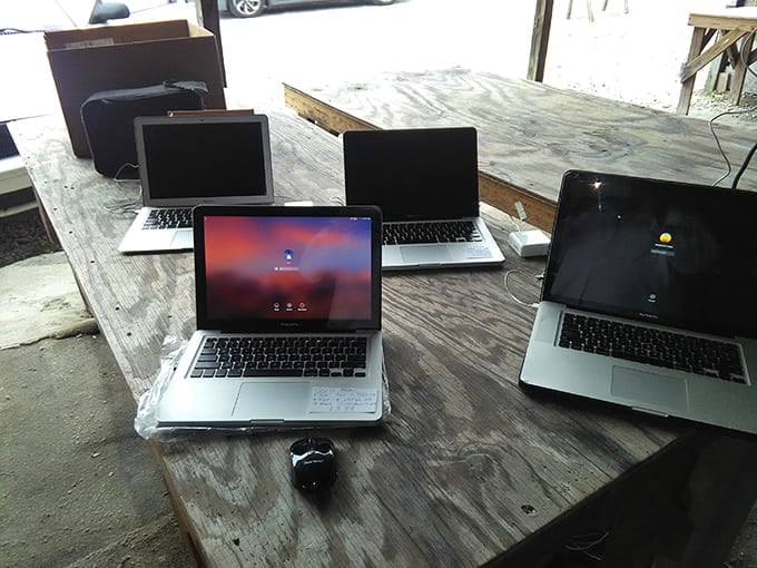 The laptop lineup looks like a Silicon Valley yard sale. Yesterday's technology at tomorrow's bargain prices makes everyone feel tech-savvy.