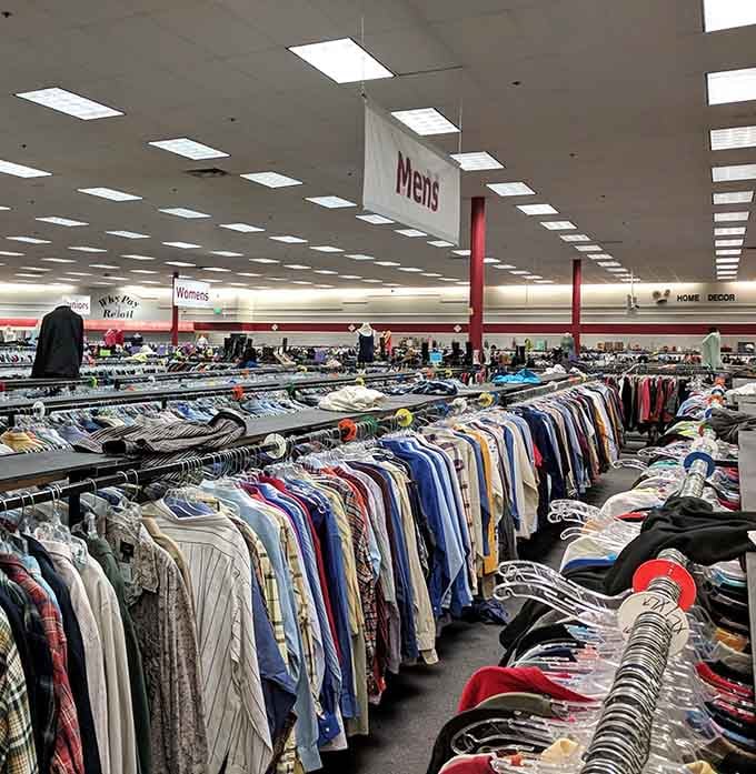 The men's department could outfit everyone from your accountant uncle to your hipster nephew with room to spare.