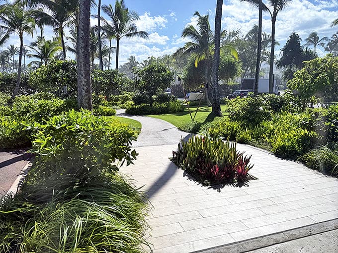 Tropical tranquility: Beyond the maze, serene garden paths invite visitors to decompress after the delightful challenge of navigation.
