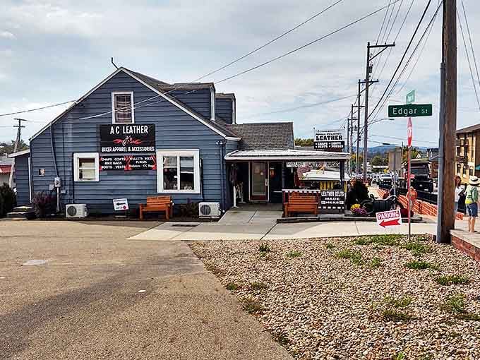 Leather craftsmanship lives on! This blue-sided shop in Berlin keeps the tradition of handmade goods alive in Amish Country.