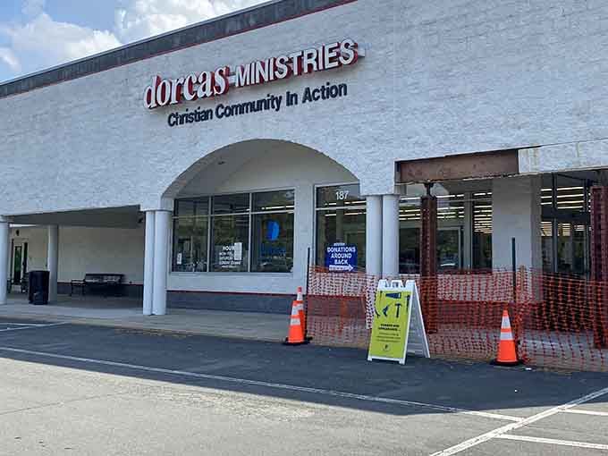 Modern architecture houses a mission-driven marketplace where community support meets smart shopping in perfect harmony.