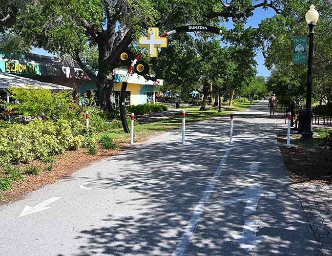 Dunedin's Pinellas Trail offers a car-free paradise where cyclists and pedestrians rule the day.