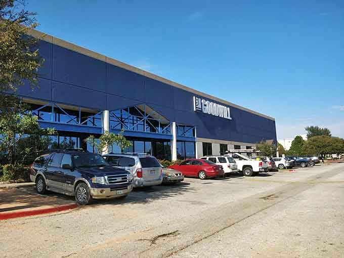 Those distinctive architectural details and packed parking spaces prove this outlet draws crowds who know real value.