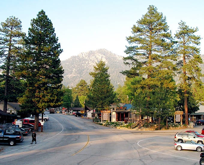 Idyllwild's main street feels like small-town America frozen in time, surrounded by towering pines.