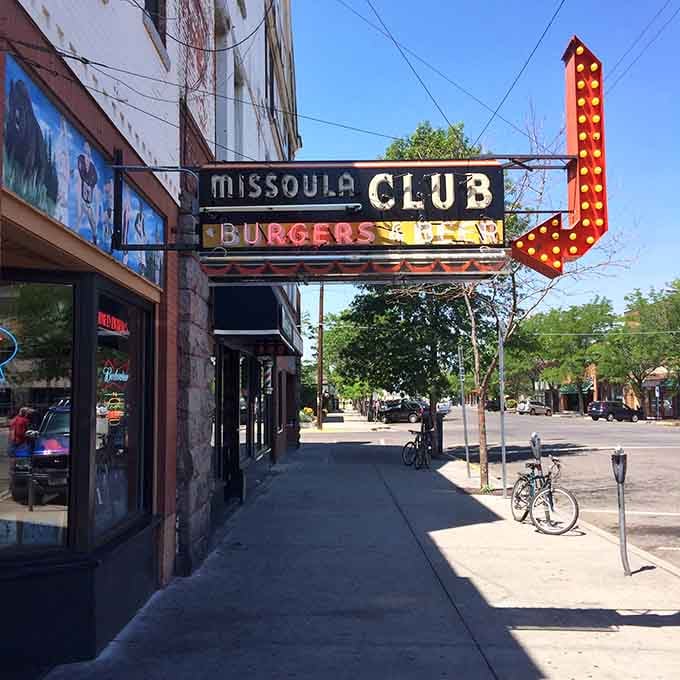 The Missoula Club's iconic neon sign has been pointing hungry locals toward burger nirvana since before neon was cool.