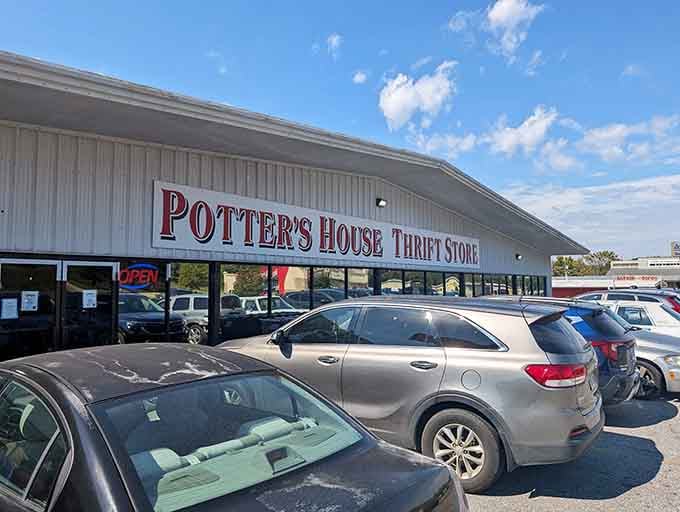 Busy parking lots tell the story of a thrift store that locals absolutely love.