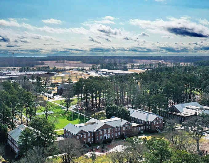 Bird's-eye views reveal how green spaces embrace development like nature's own urban planning.