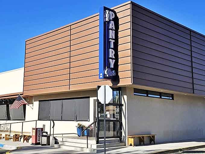 The Pantry Dos brings modern architecture to traditional New Mexican cuisine. Clean lines outside, messy plates inside!
