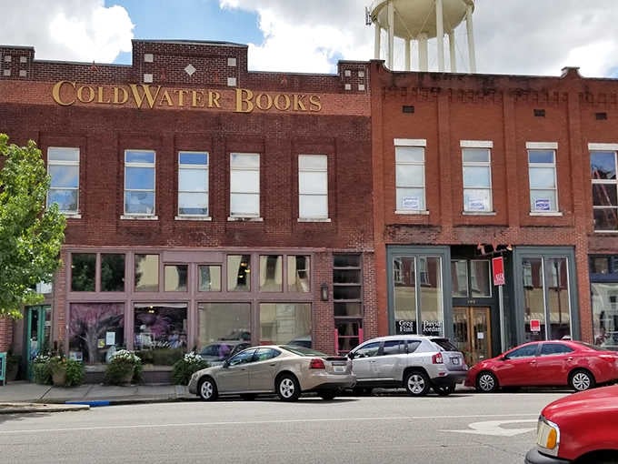 Coldwater Books anchors Tuscumbia's downtown, offering literary treasures in a building that's witnessed over a century of the town's history.