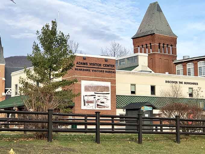That distinctive tower stands tall against the Berkshire sky, marking the spot where community and commerce have always intersected beautifully.