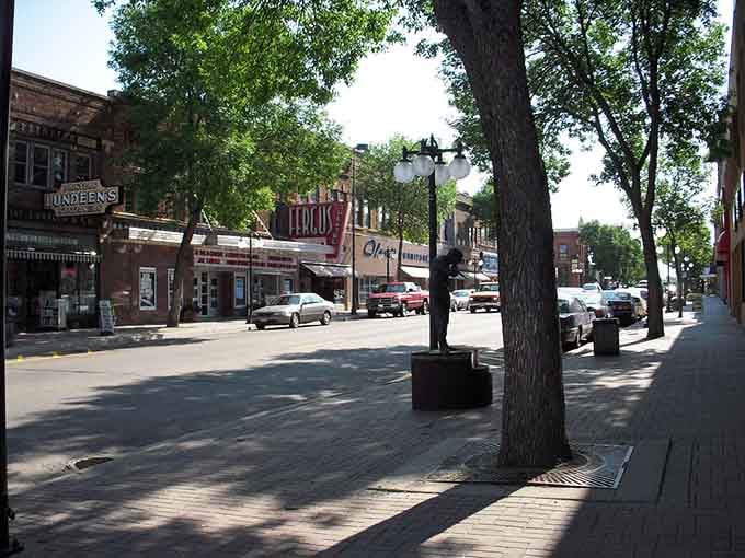 Mature trees provide natural shade along sidewalks where neighbors still stop to chat about the weather and weekend plans.