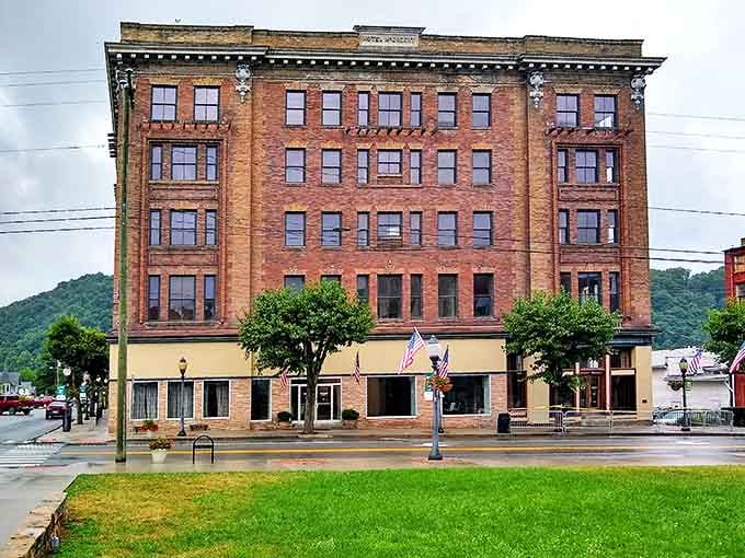 This stately brick building in Hinton represents the city's rich railroad heritage and the solid, affordable housing options available today.