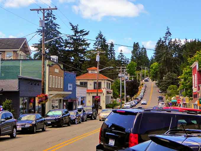 Bavarian towers and painted facades transform a mountain town into an Alpine village that would make Heidi feel right at home.