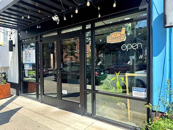 Where shopping meets socializing. Logan Street Market's sleek glass entrance invites you into Louisville's most stylish gathering spot.