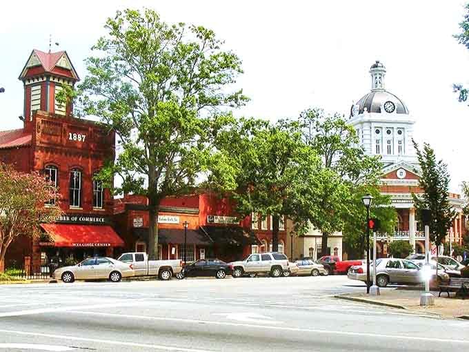 Madison's downtown square looks like a movie set for "Charming Southern Town." The courthouse dome watches over brick buildings that have stood the test of time.