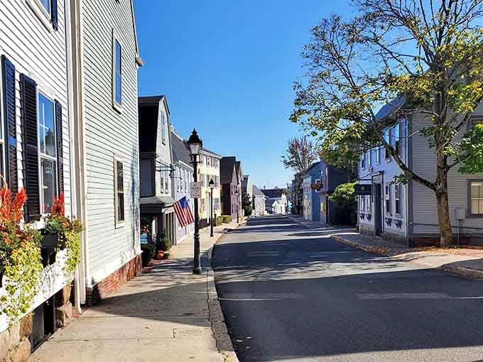 Morning light hits these historic streets just right, making every corner feel like a Revolutionary War movie set.