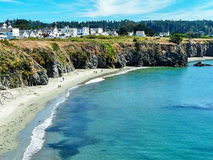 The dramatic cliffs and beaches of Mendocino offer nature's perfect theater for watching waves crash against the shore.