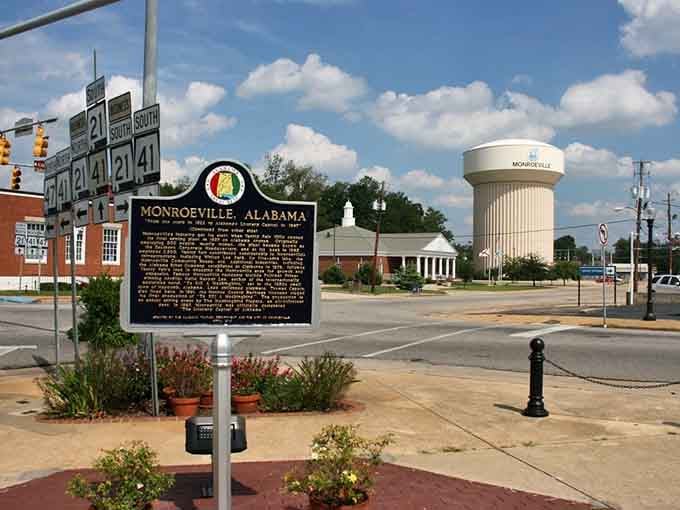 The historical marker stands proud, reminding passersby that every small town has stories worth remembering and sharing.