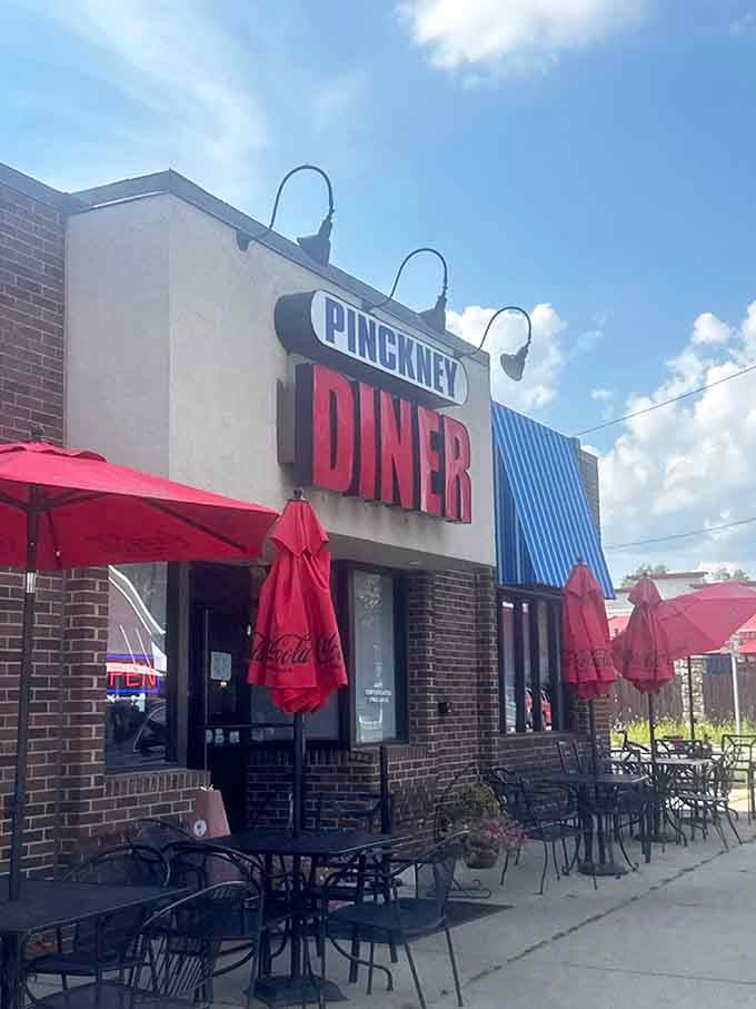 Red umbrellas and friendly vibes&mdash;this community hub serves up local conversation alongside their famous eggs.