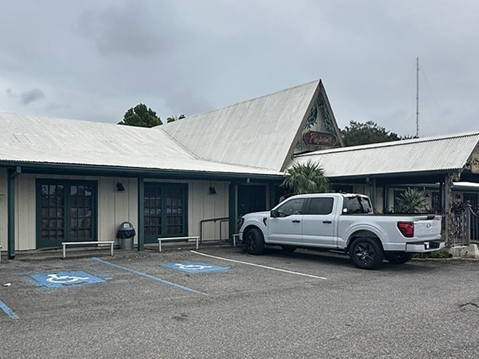 Where rustic charm meets culinary excellence &ndash; this distinctive exterior hints at the Louisiana magic happening inside.