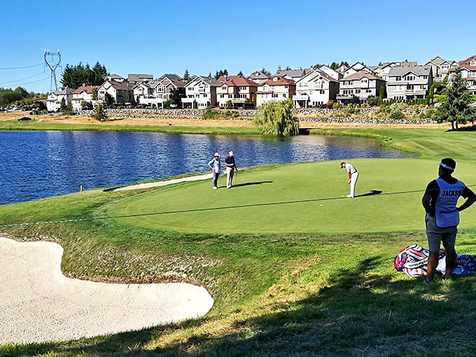 Golf with a view! Snoqualmie's emerald greens are framed by mountain vistas that might distract you from your swing.
