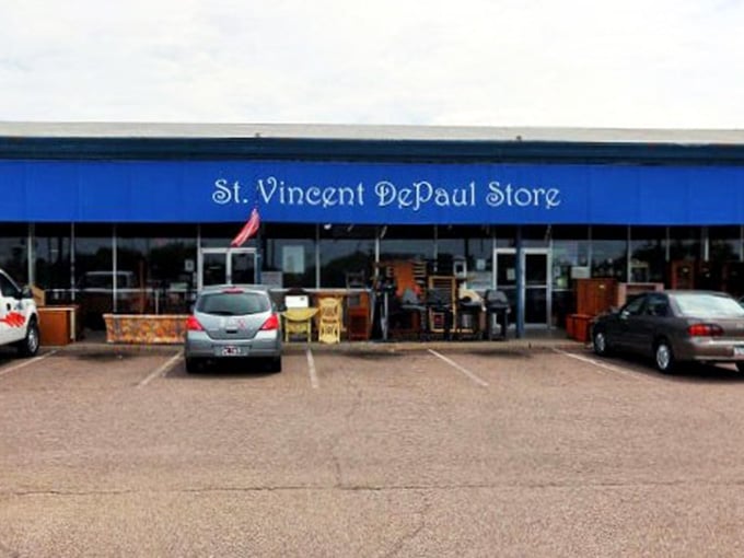 Furniture displayed outside tempts passersby with the promise of home makeovers that won't break the bank or spirit.