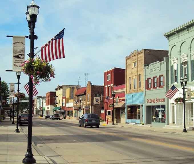 The colorful storefronts of Sparta's main street offer a warm welcome and the promise that your budget won't evaporate like morning dew.