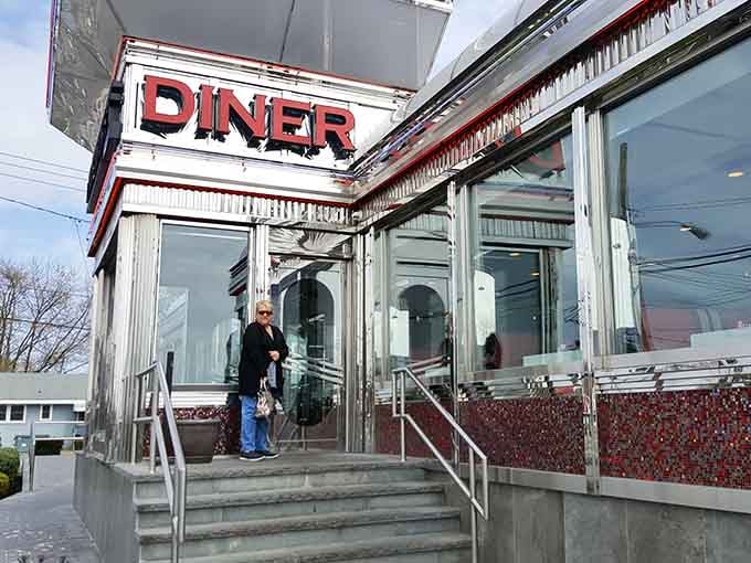 Classic Americana in steel and glass, The Lindenhurst Diner stands ready to serve. Those steps have welcomed hungry patrons through countless Long Island seasons.