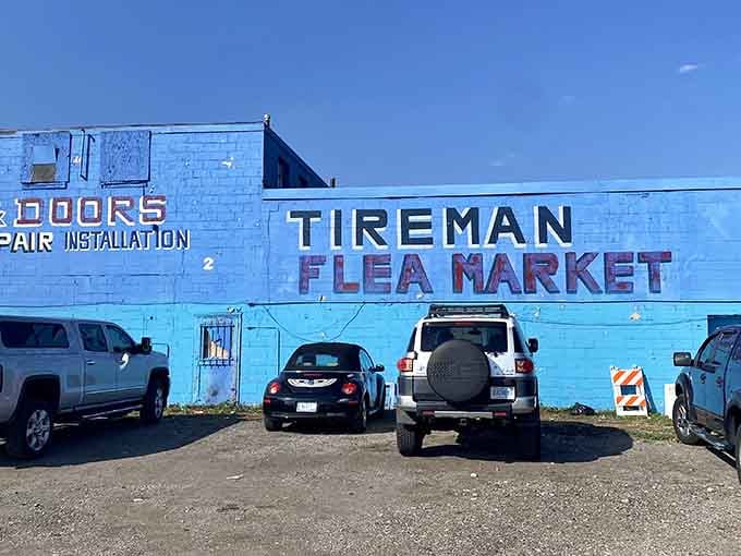 Detroit's blue beacon for bargain hunters. Tireman's practical approach to the flea market concept proves one person's discard is another's discovery.