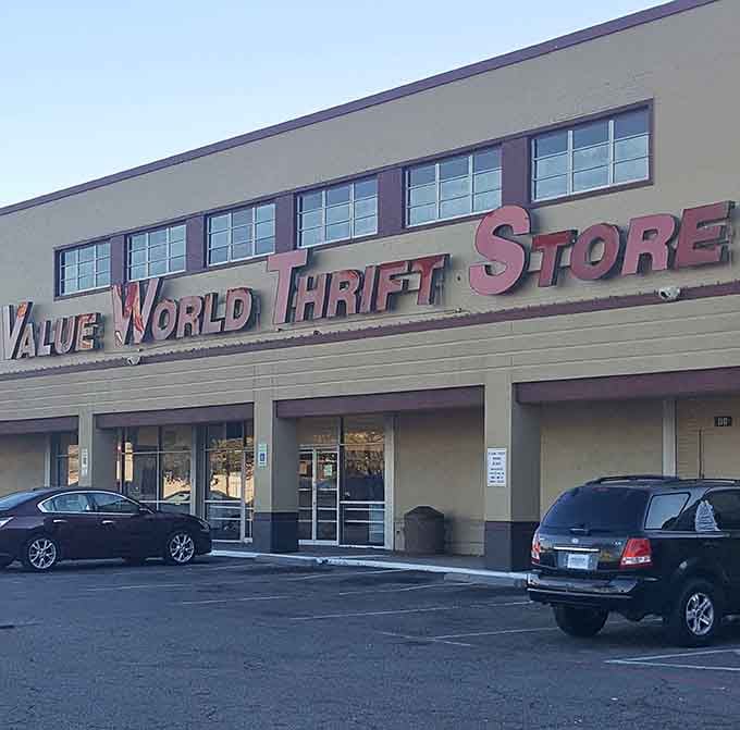 Those retro-style letters remind you of classic shopping days when finding quality meant knowing where to look carefully.