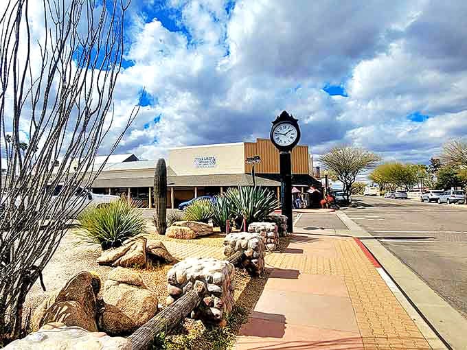Downtown Wickenburg keeps it real with desert landscaping that says, "Yes, we know where we live."