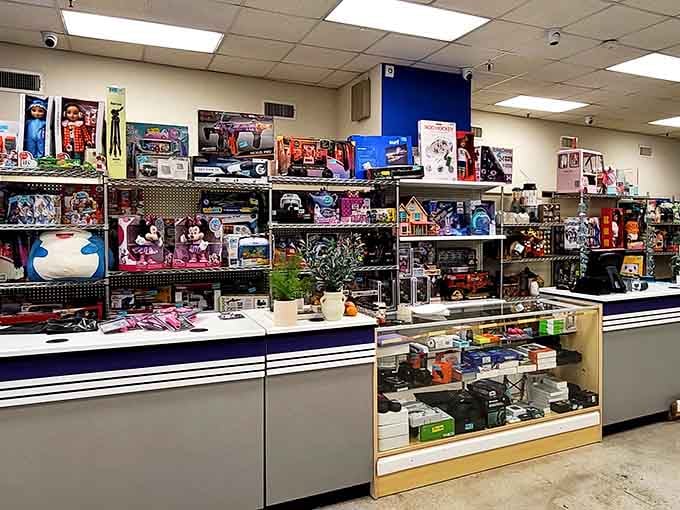 The checkout counter displays tempting last-minute finds, because sometimes the best discoveries happen when you're almost done shopping.