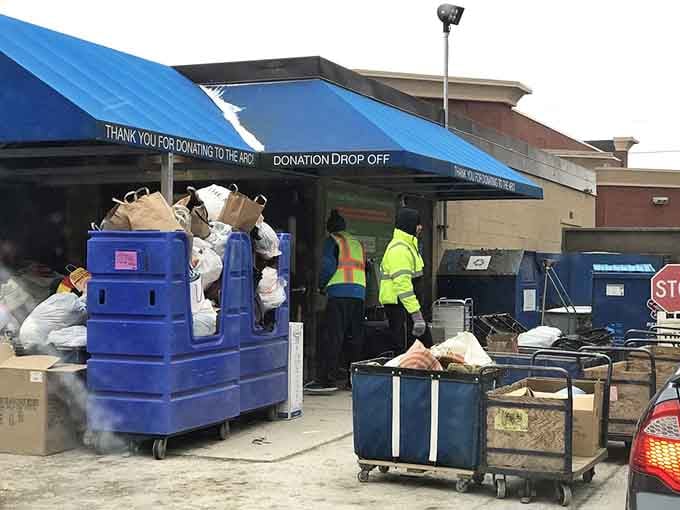 The donation drop-off keeps the cycle spinning, transforming one person's goodbye into another's delightful hello moment.