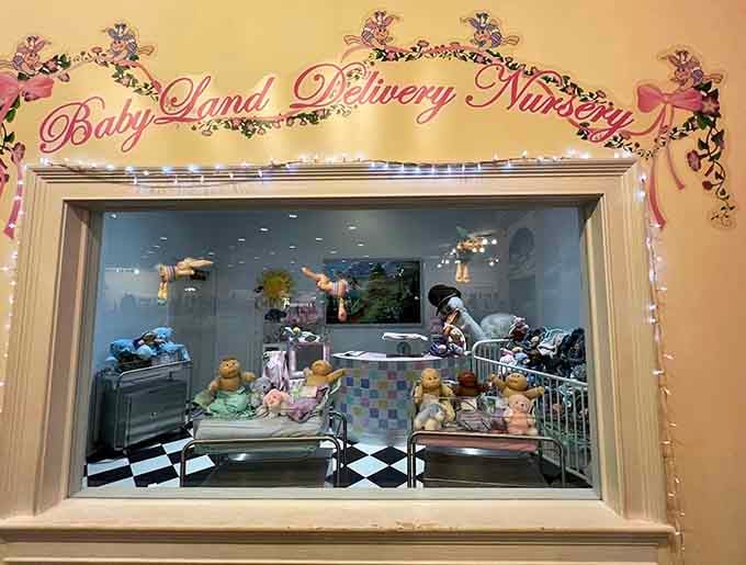 The delivery room window where the magic happens. Spoiler alert: no actual medical degrees were required for this staff.