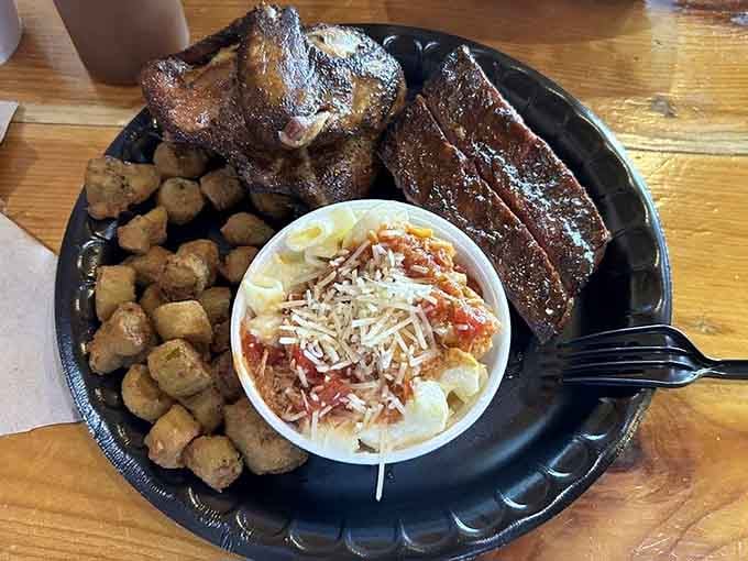 When your combo plate needs multiple meats and fried okra, you're living your best barbecue life right now.