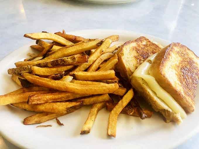 Grilled cheese and fries: proof that the simplest pleasures are often the most satisfying ones available.