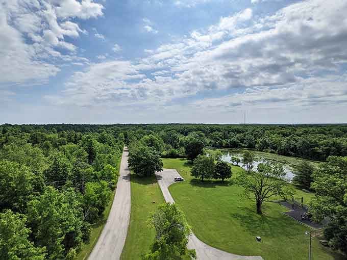 Ouabache State Park stretches across acres of Indiana wilderness without charging you a small fortune to enjoy it.