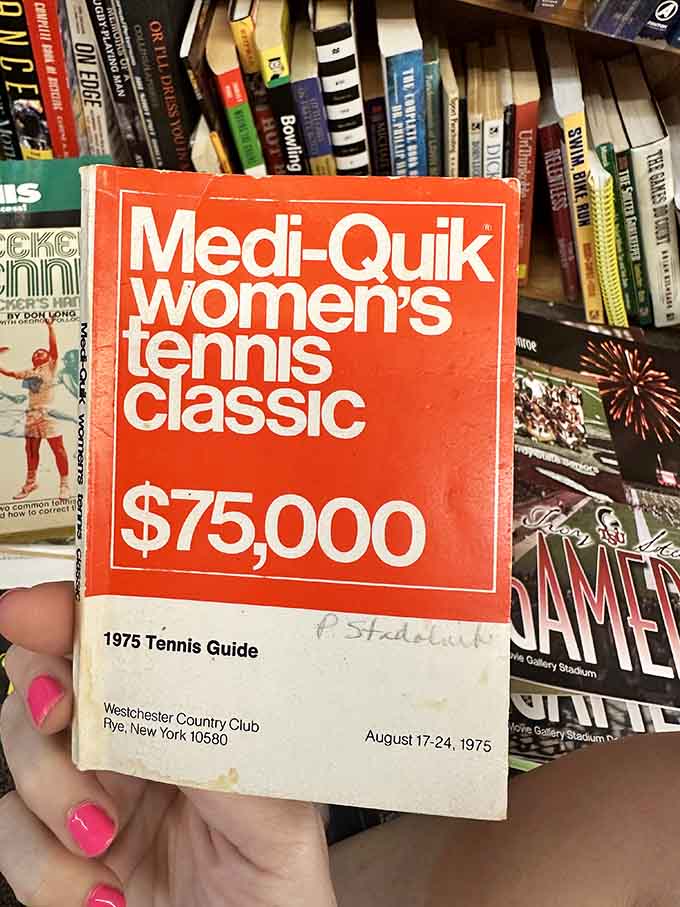 A vintage tennis guide proves that you never know what quirky gems are hiding among these thousands of titles and collectibles.