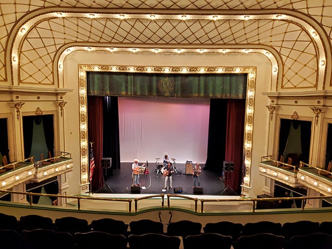 Inside the Brown Grand Theatre, ornate details and perfect acoustics prove that culture thrives everywhere, not just big cities.