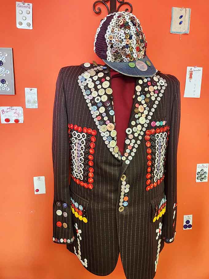 This blazer takes "statement piece" to an entirely new level of commitment and creative button application.