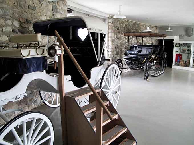 Vintage carriages remind visitors of an era when "horsepower" meant something entirely different and more elegant.
