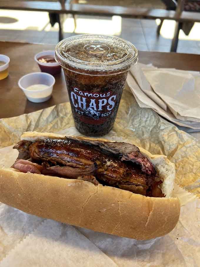 Guy Fieri approved this Triple D sandwich, and one look at that meat-and-mac combo explains exactly why he flipped.