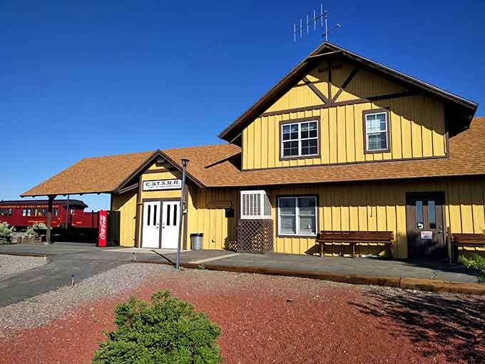 The Osier depot stands alone in the wilderness, accessible only by train, making it Colorado's most exclusive lunch destination.
