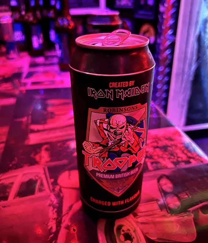 Iron Maiden meets beer can in a collaboration that makes perfect sense at Duff's.