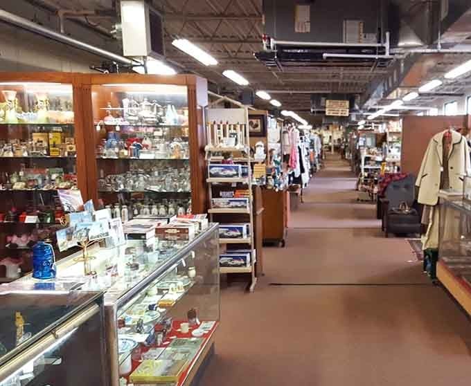 Aisles stretch endlessly like a museum where you can actually touch and buy everything you see.