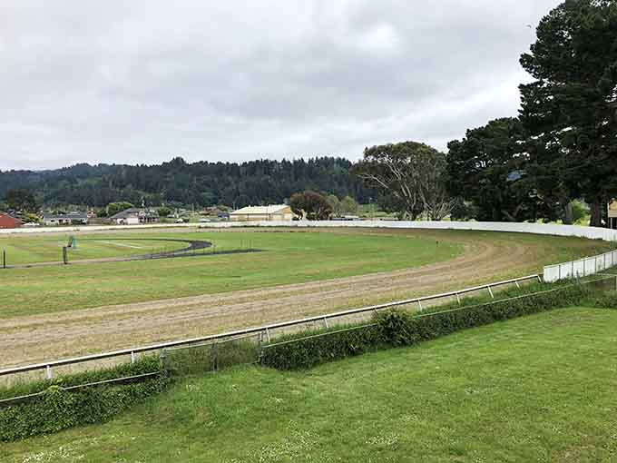 The fairgrounds sit ready for community gatherings, where neighbors actually know each other's names. Revolutionary concept.